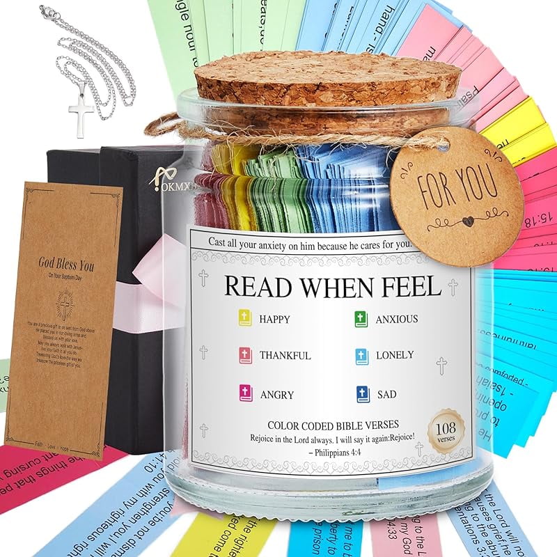 Bible Verse Jar,Read Me When Bible Verses Jar for Emotions and Feelings ...