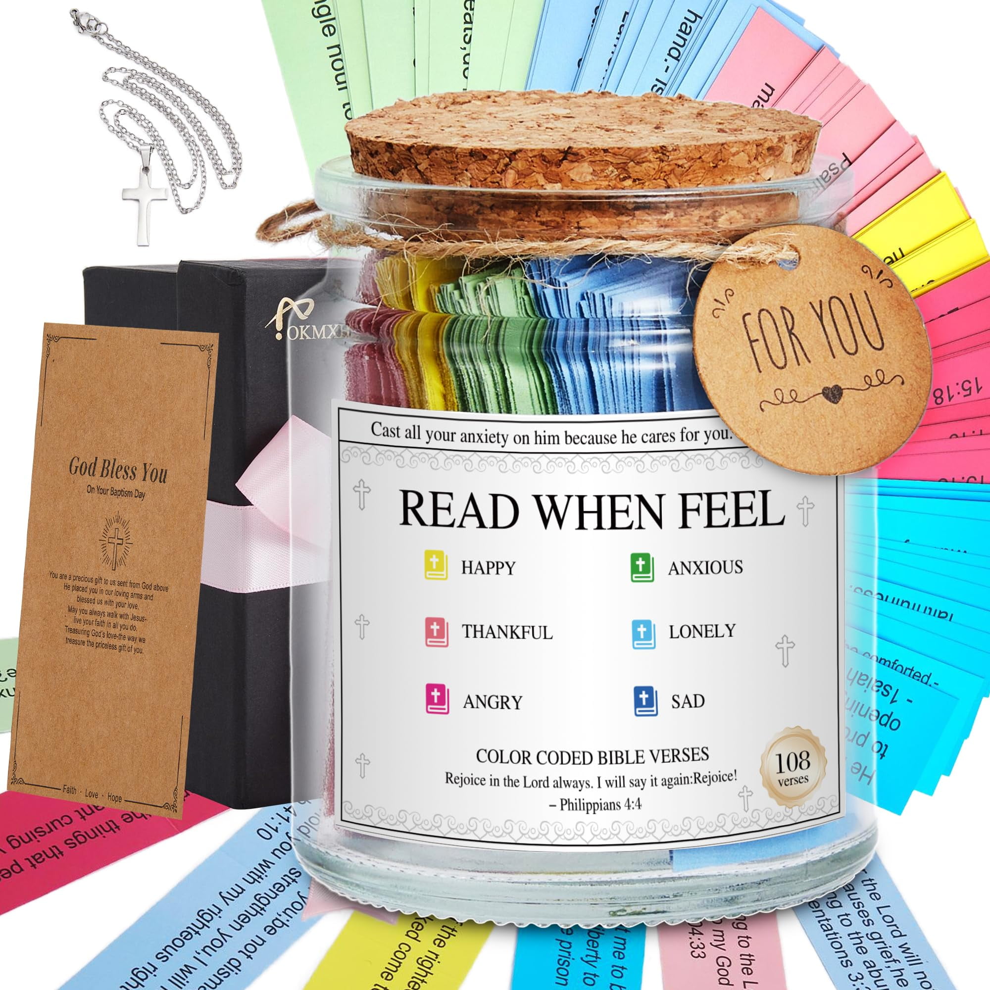 Bible Verse Jar,Read Me JKF25 When Bible Verses Jar for Emotions and ...