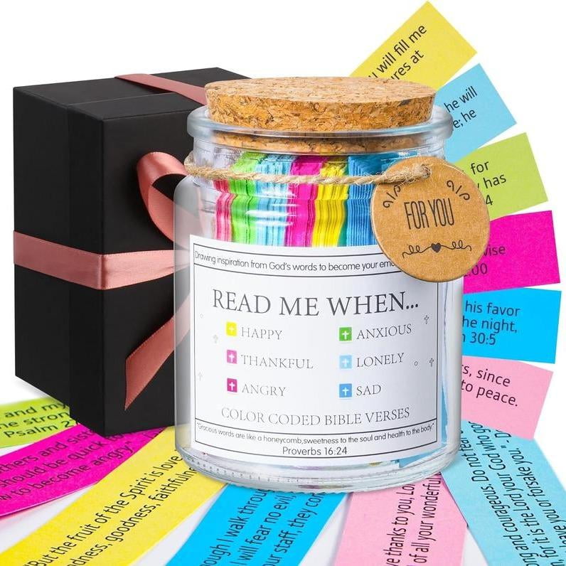 Bible Verse Jars, 1 Set Glass Scripture Prayer Jars, Room Decor ...