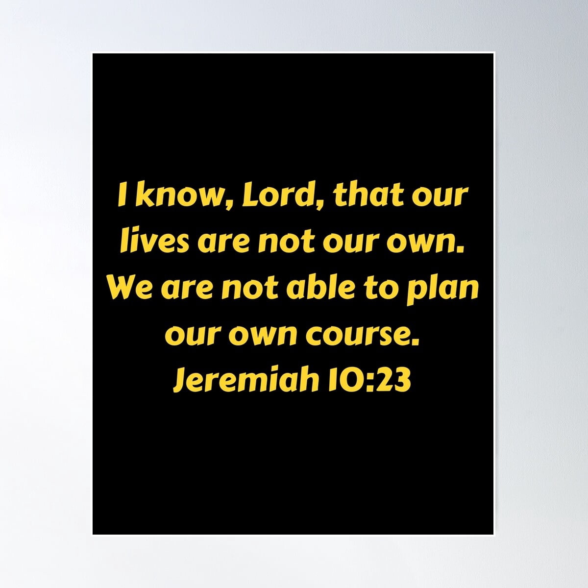 Bible Verse Jeremiah 10:23 Poster Wall Art, Modern Wall Decor For ...