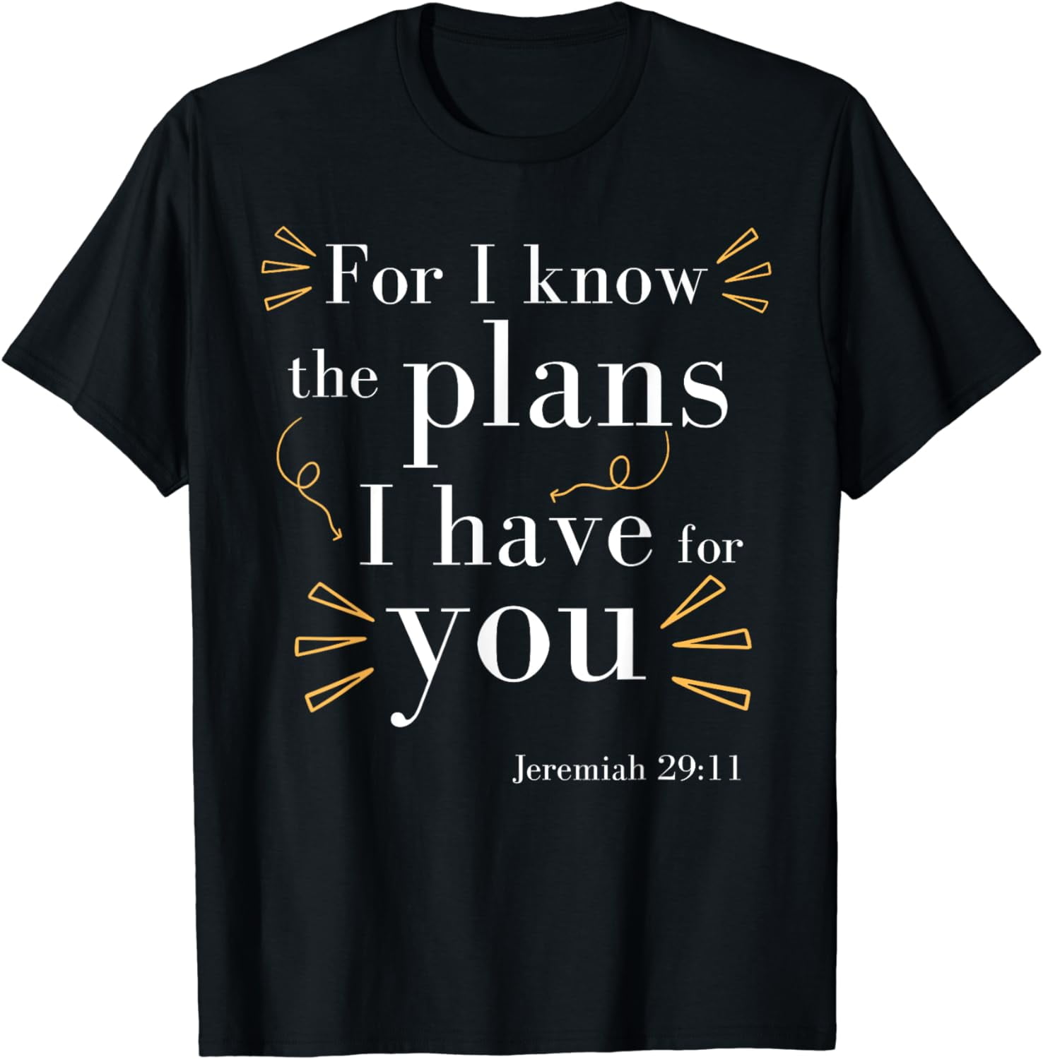 Bible Verse Jeremiah 29:11 Scripture Christian Religious T-Shirt ...