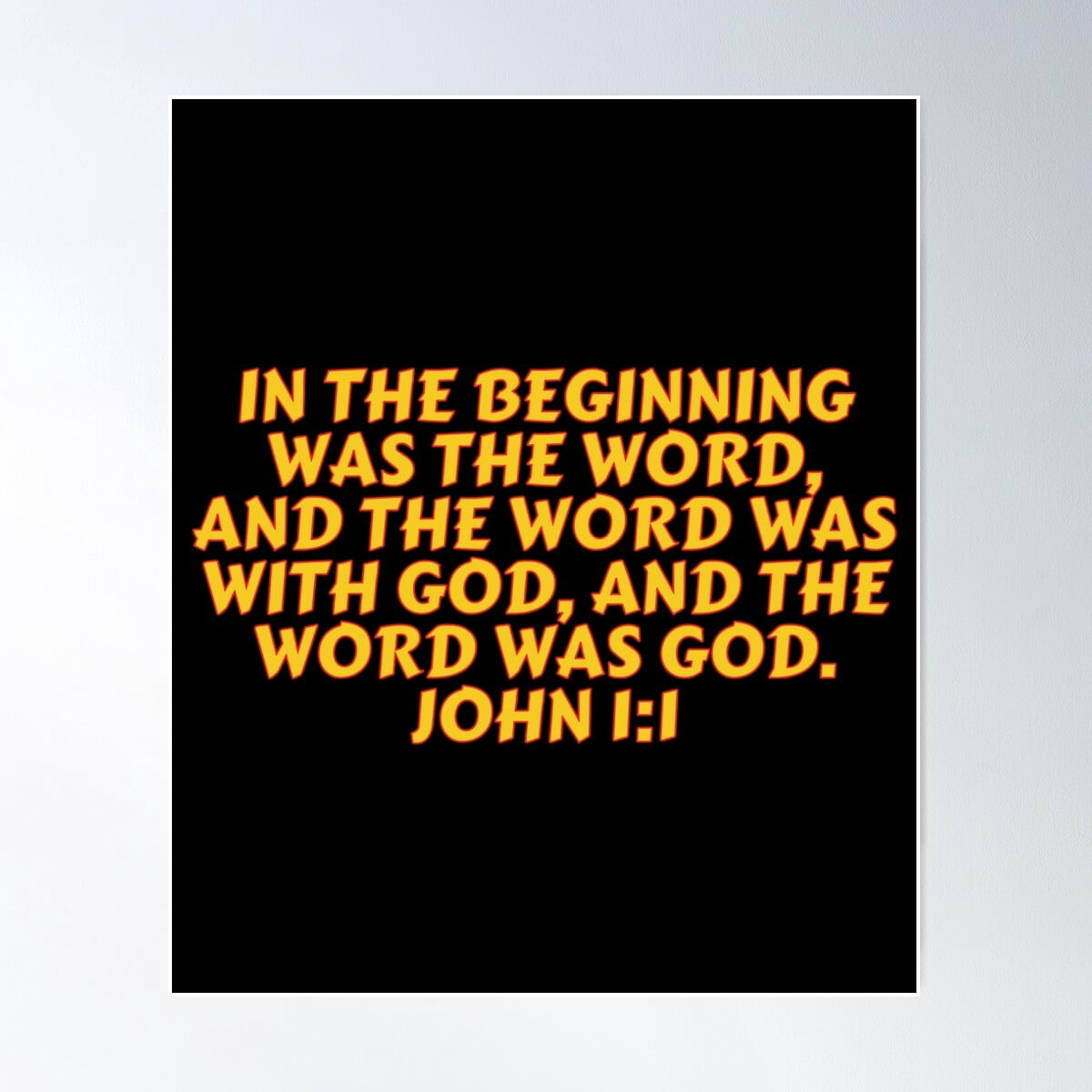 Bible Verse John 1:1 Poster Wall Art, Modern Wall Decor For Living Room ...