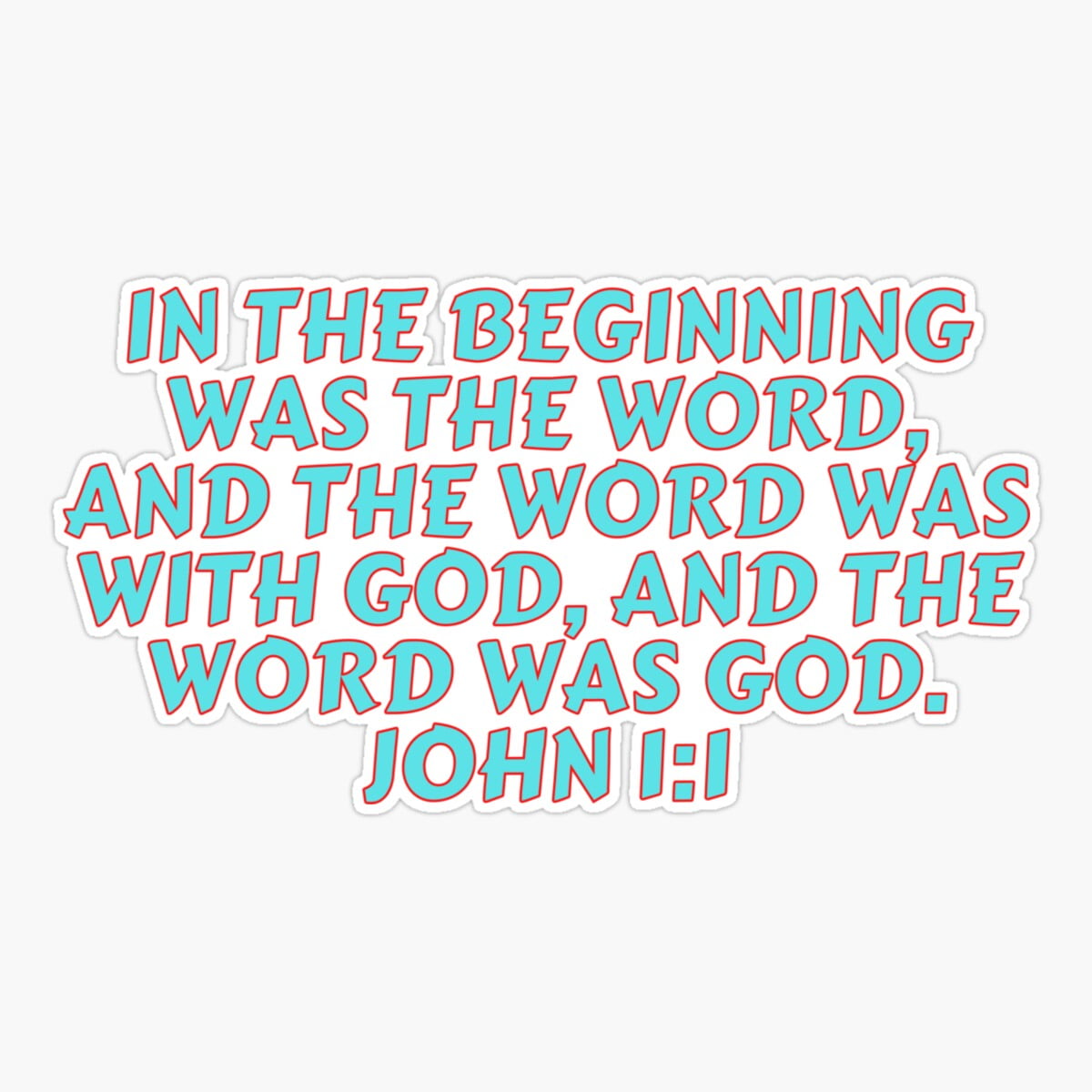 Bible Verse John 1:1 Sticker - Walmart.com