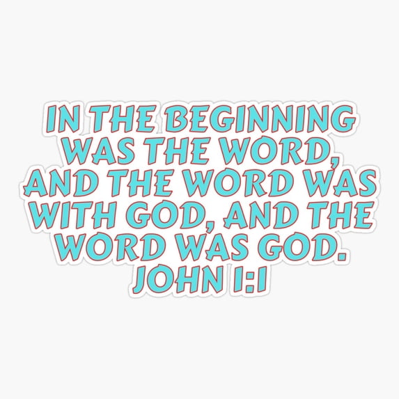 Bible Verse John 1:1 Sticker - Walmart.com
