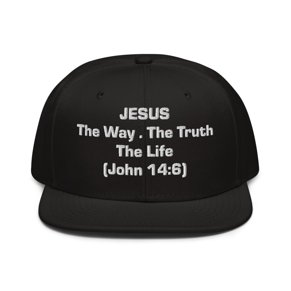 Bible Verse John 14 6 Christian Embroidered Snapback Hat, Jesus The Way ...