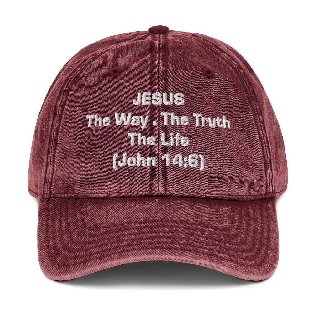 Bible Verse John 14 6 Christian Embroidered Vintage Cap, Jesus The Way ...