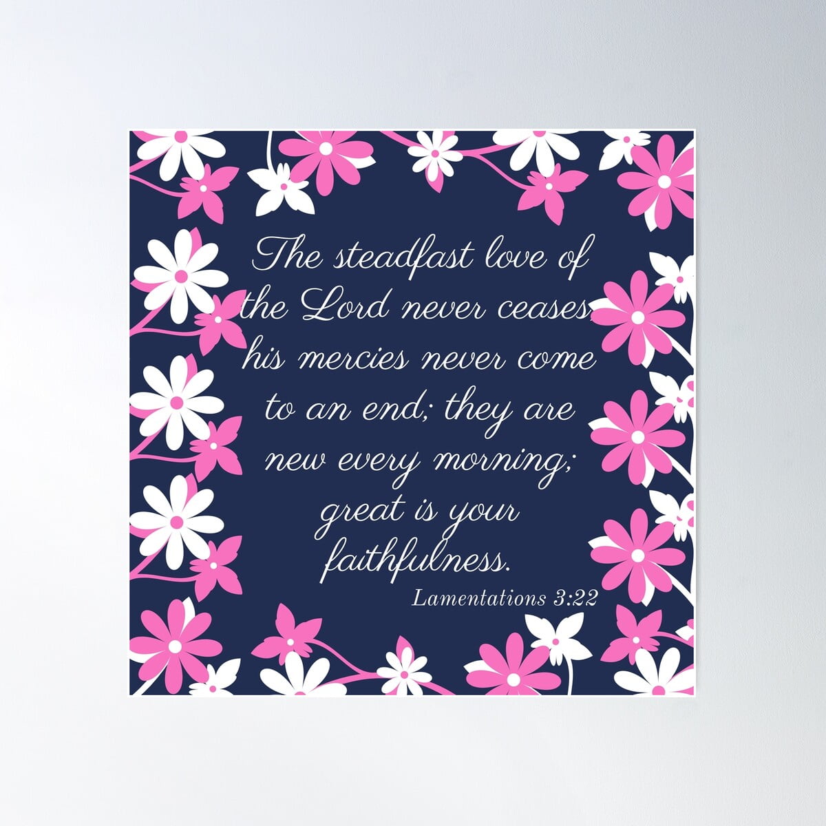 Bible Verse - Lamentations 3:22 Poster Wall Art, Modern Wall Decor For ...