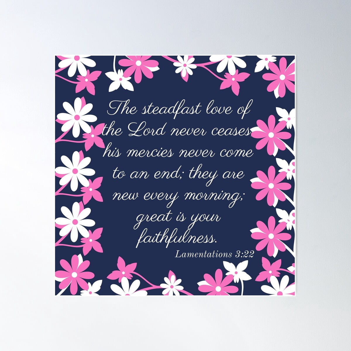 Bible Verse - Lamentations 3:22 Poster Wall Art, Modern Wall Decor For ...