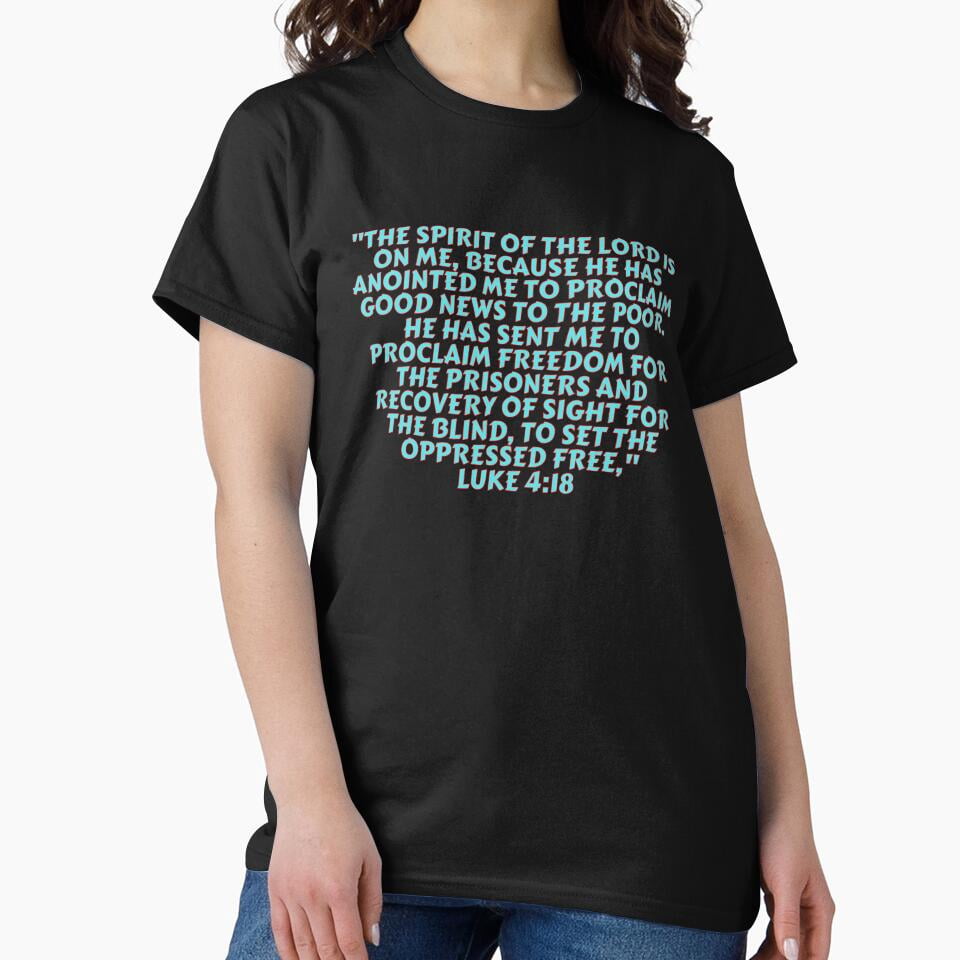 Bible Verse Luke Shirt, Casual Graphic Tee, Everyday Short Sleeve Shirt ...