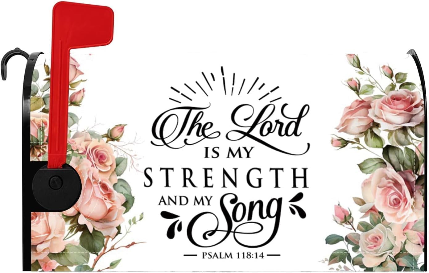 Bible Verse Magnetic Mailbox Cover The Lord Is My Strength and My Song ...