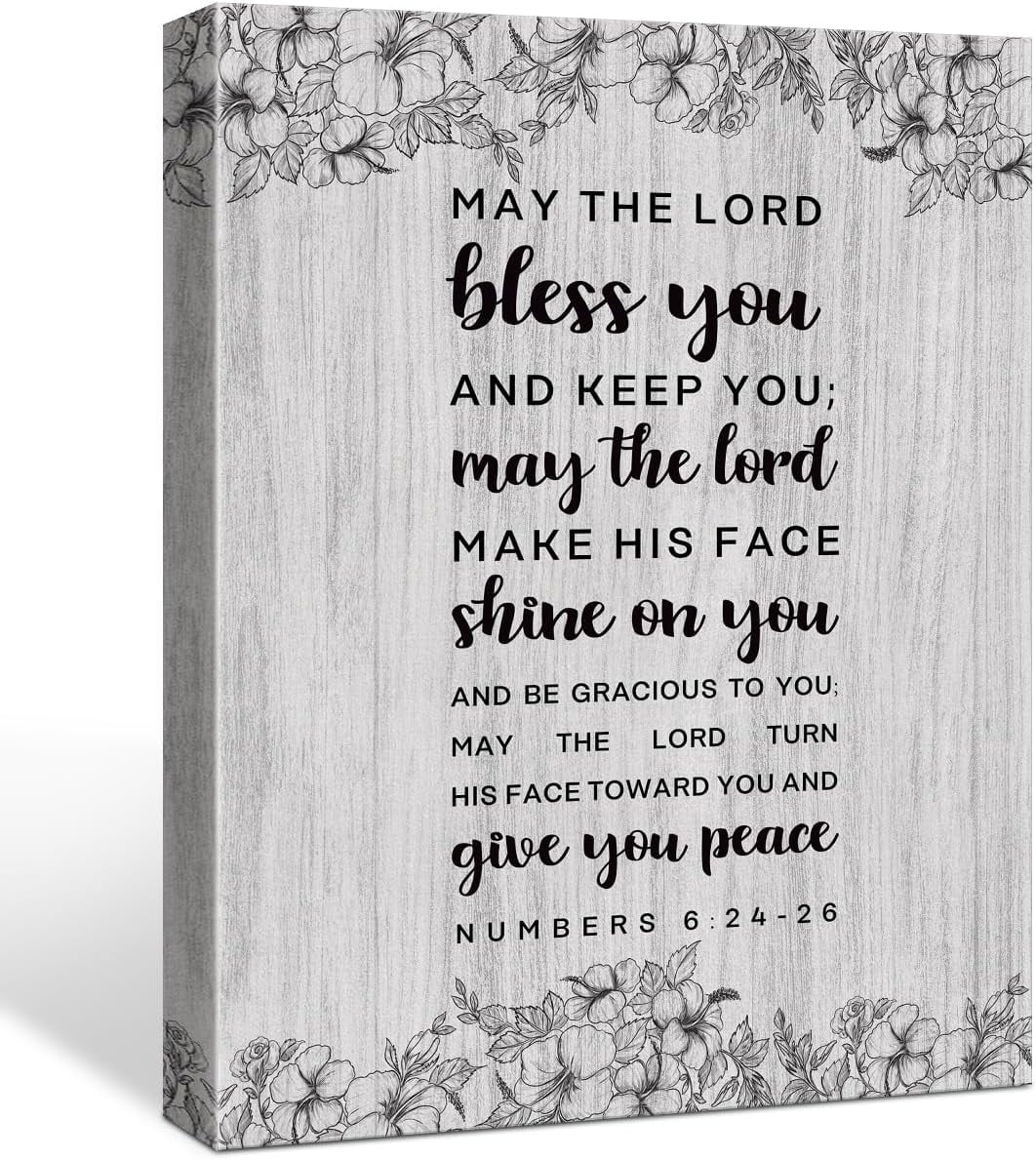 Bible Verse May The Lord Bless You Canvas Poster Numbers 6: 24-26 ...