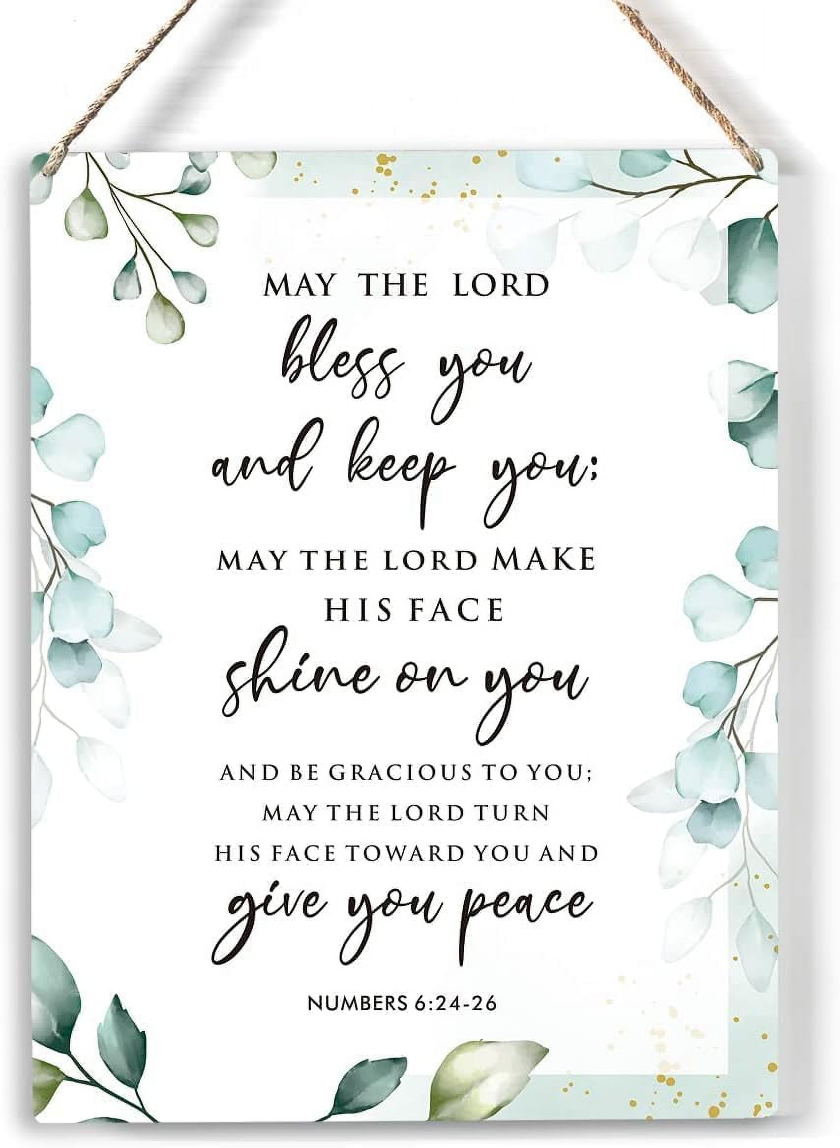 Bible Verse May The Lord Bless You Wood Sign Numbers 6:24-26 Scripture ...