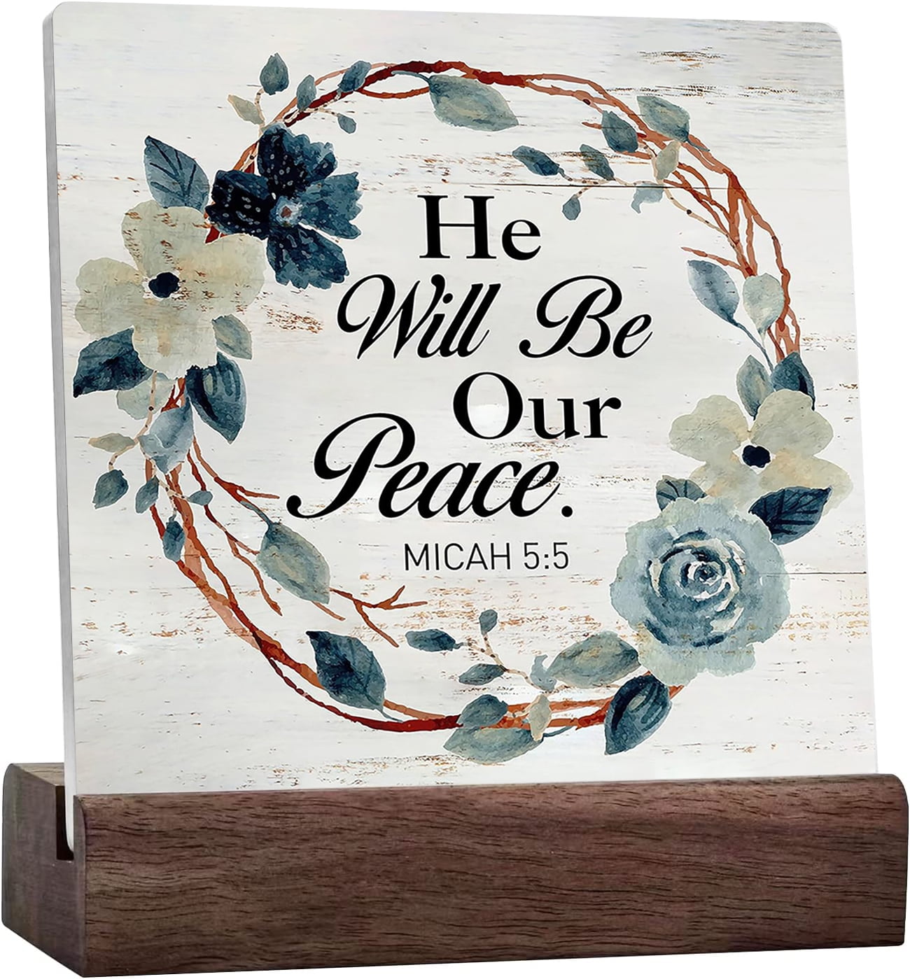 Bible Verse Micah 55 Sign Rustic Scripture Ceramic Table Sign Christian ...