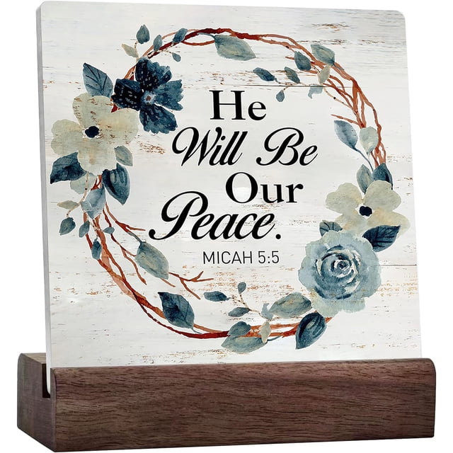 Bible Verse Micah 55 Sign Rustic Scripture Ceramic Table Sign Christian ...