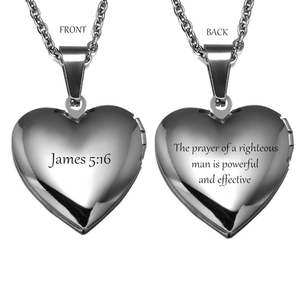 Bible Verse Necklace for Women Men - Stainless Steel Christian ...