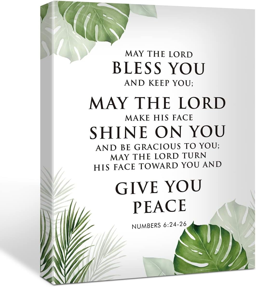 Bible Verse Numbers 6:24-26 May the Lord Bless You and Keep You Canvas Poster Inspirational ...