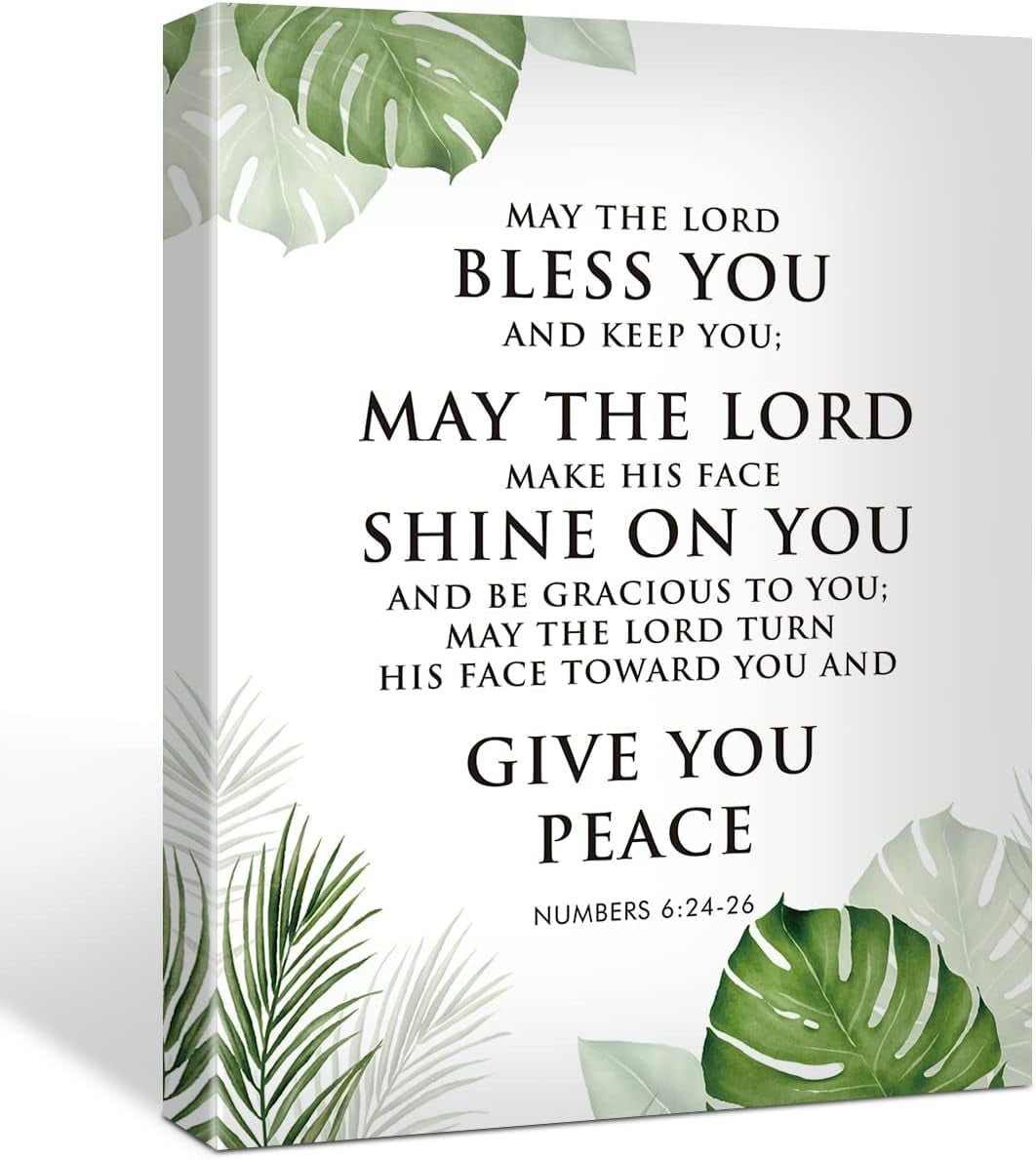 Bible Verse Numbers 6:24-26 May the Lord Bless You and Keep You Canvas Poster Inspirational ...