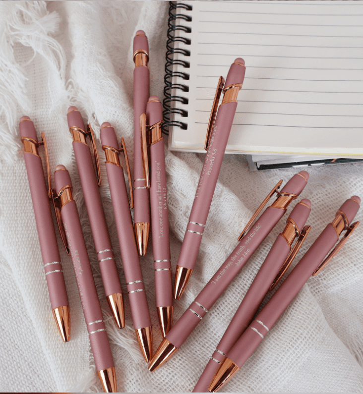 Bible Verse Pen Set, Disprseend Find Daily Strength: Premium Comfort ...