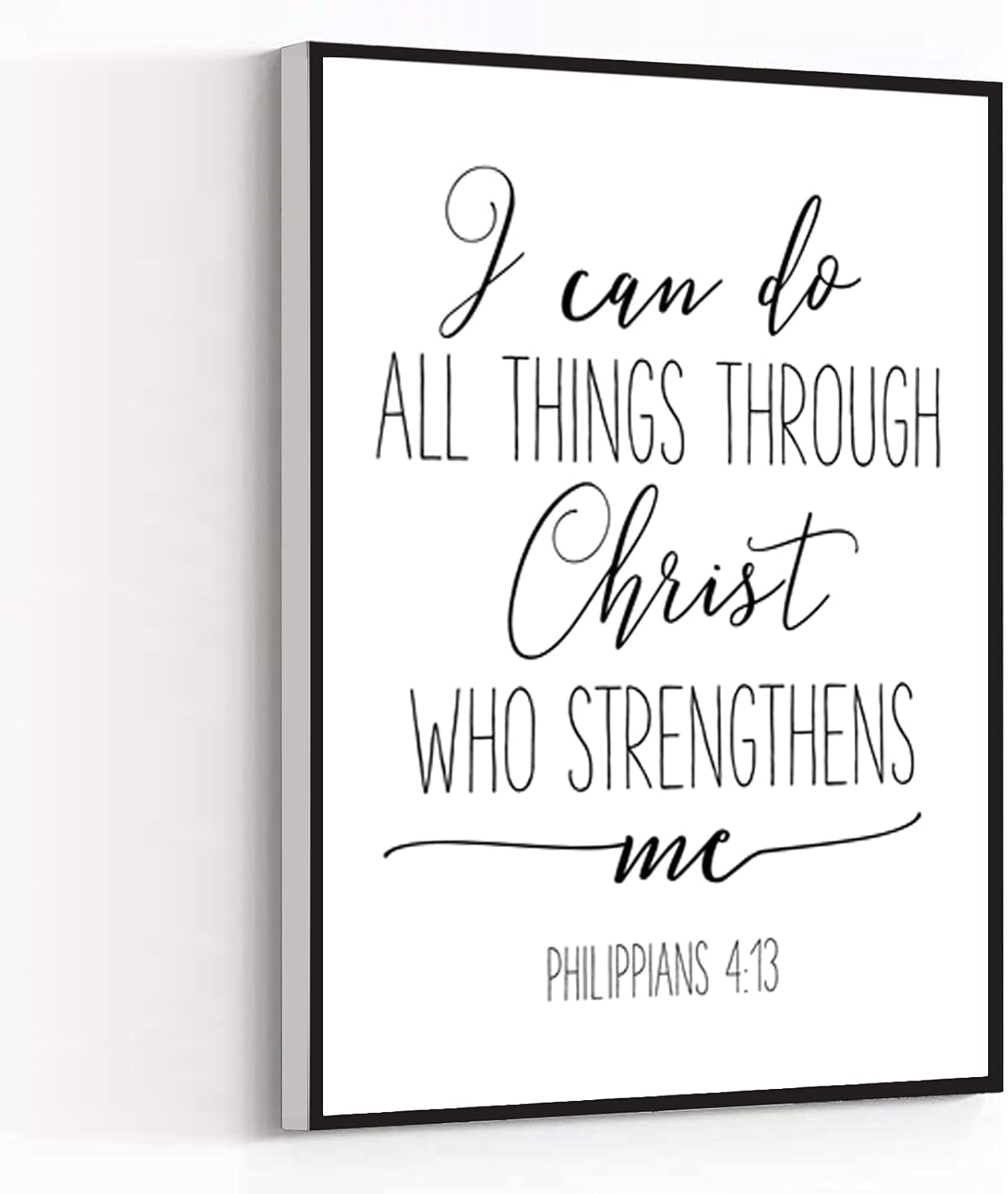 Bible Verse Philippians 4 13 Wall Art,Modern Scripture Quotes Painting ...