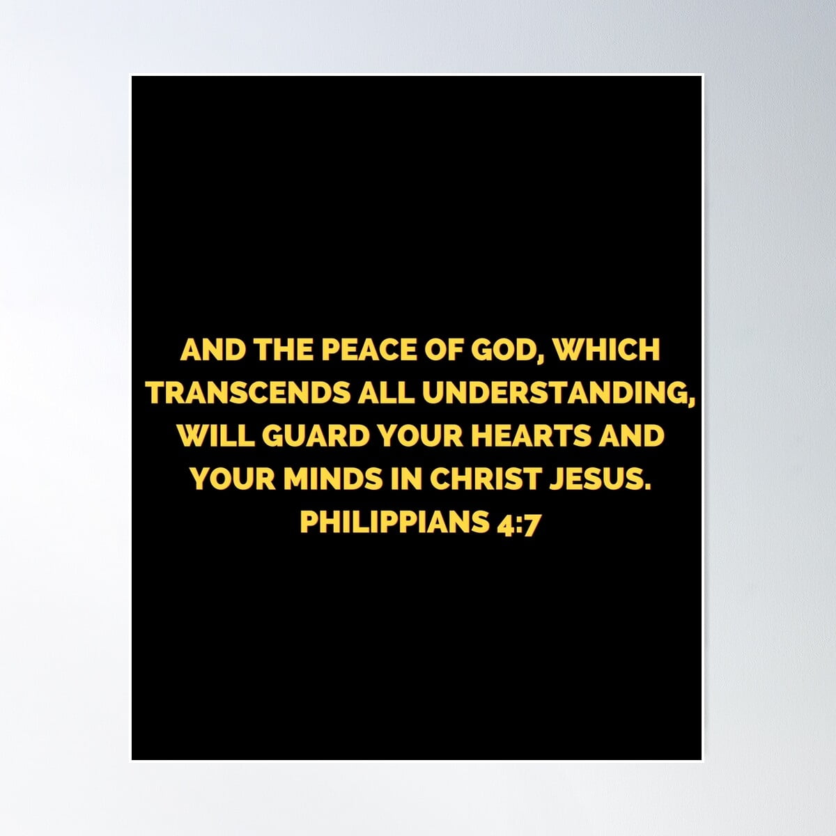 Bible Verse Philippians 4:7 Poster Wall Art, Modern Wall Decor For ...