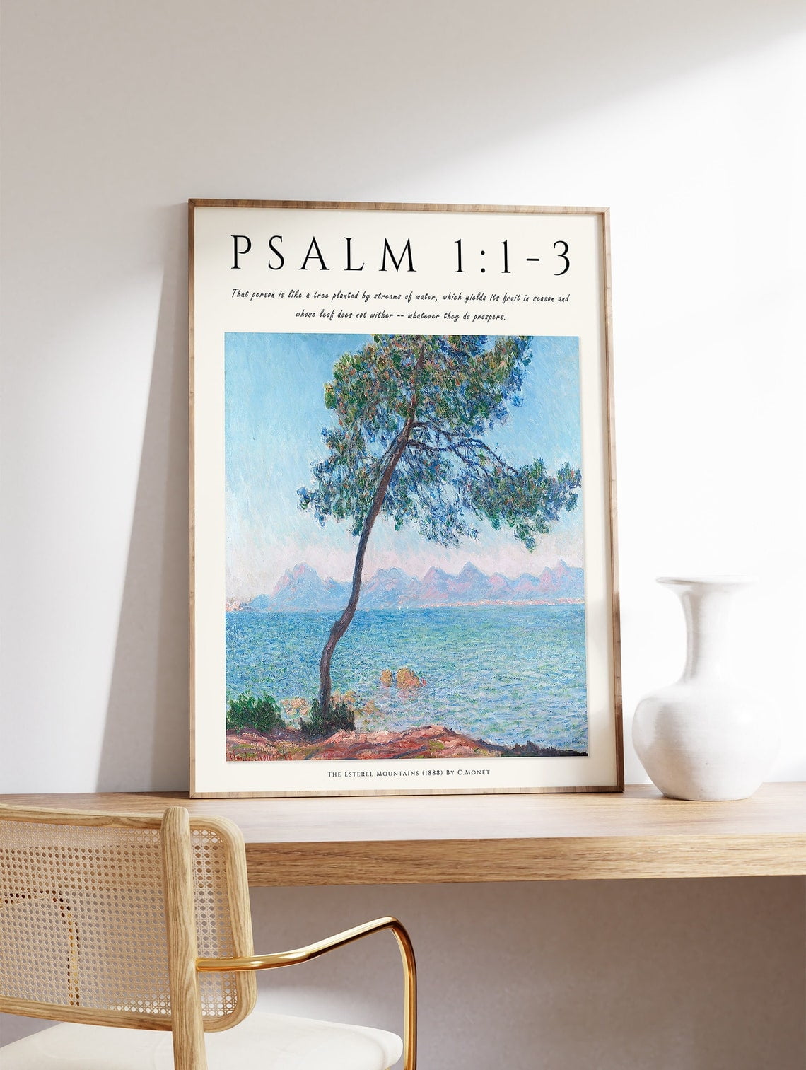 Bible Verse Poster, Bible Art, The Esterel Mountains, Monet Art ...