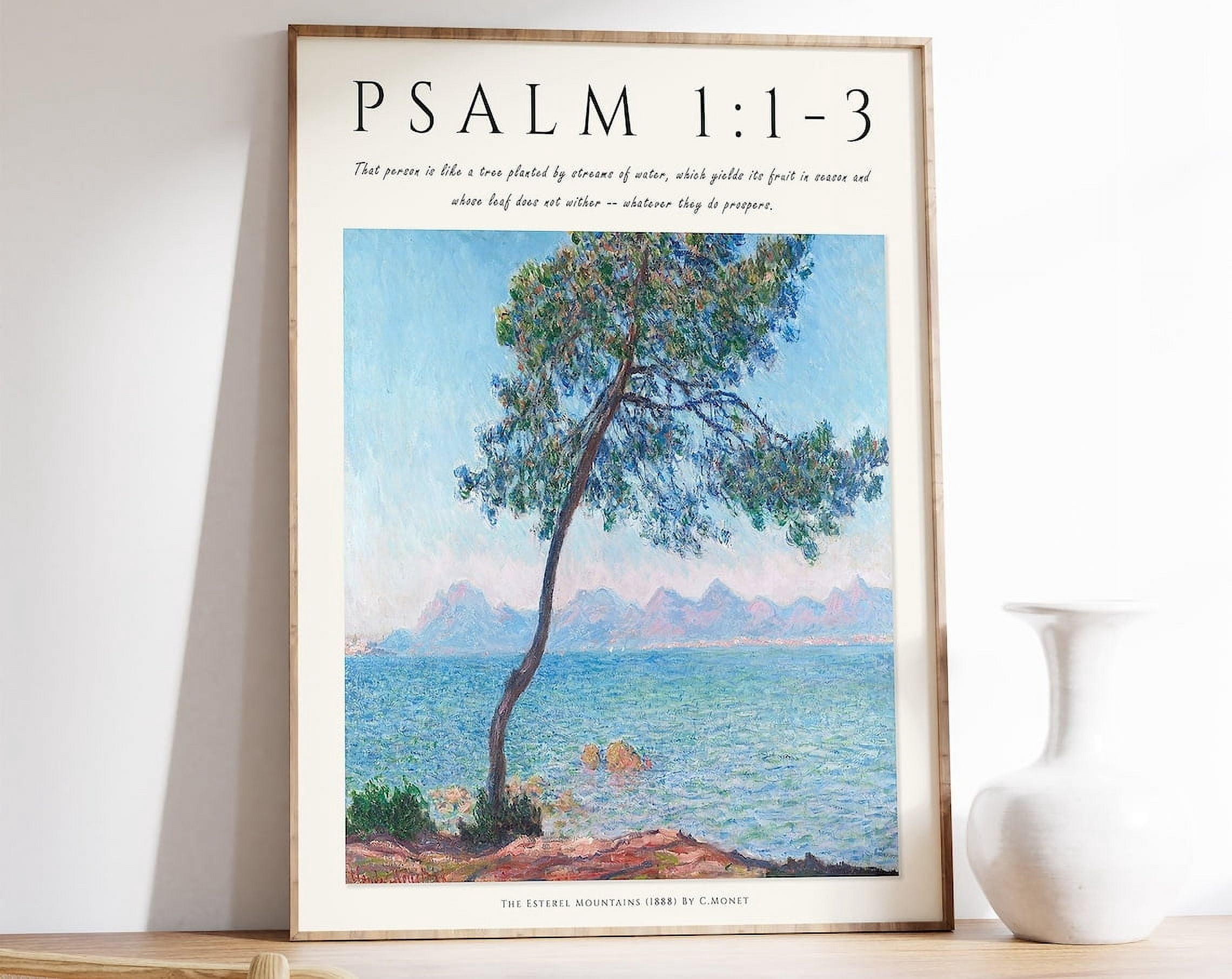 Bible Verse Poster, Bible Art, The Esterel Mountains, Monet Art ...