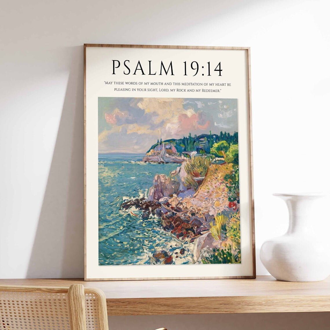 Bible Verse Poster, Bible Art, Monet Poster, Christian Gift, Christian ...