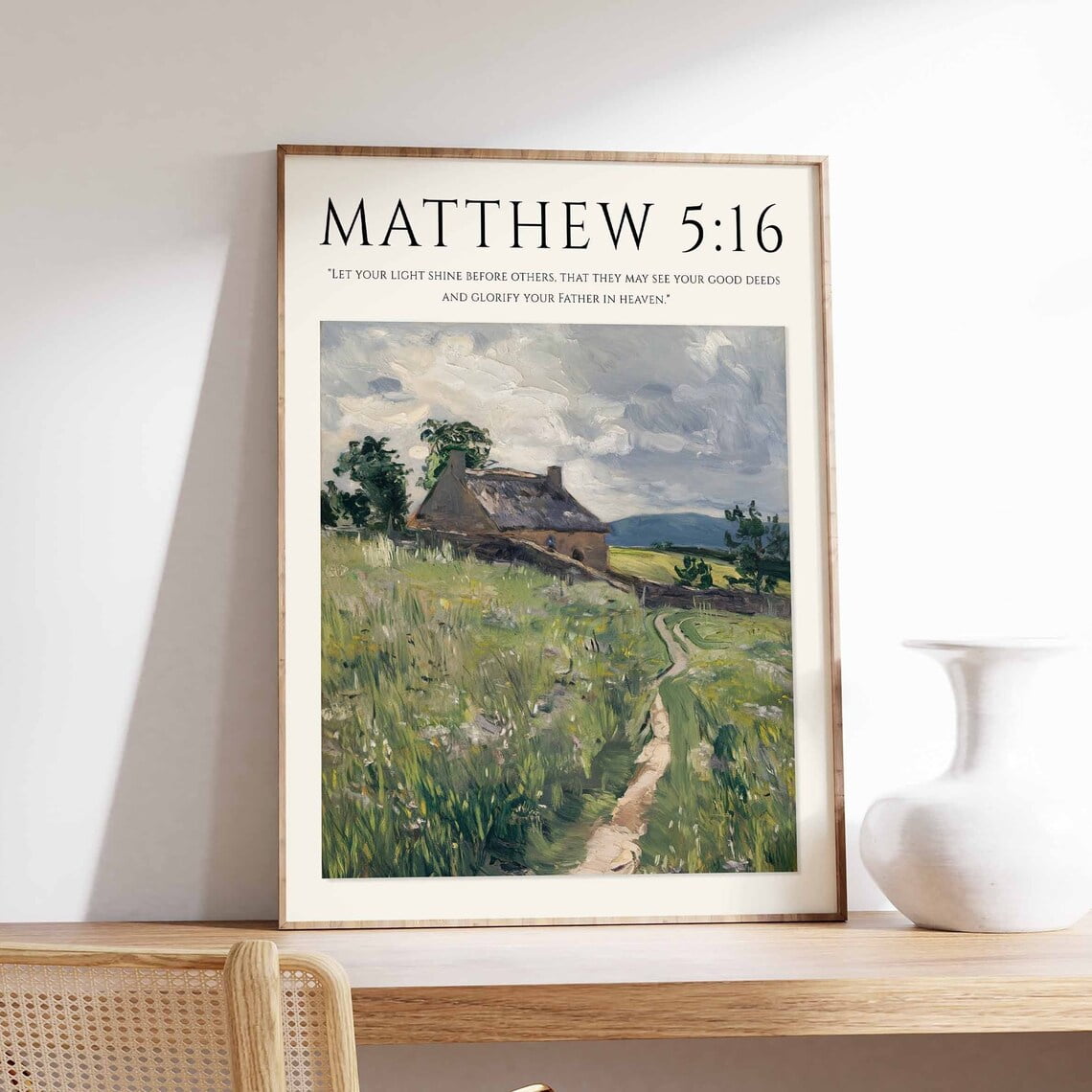 Bible Verse Poster, Bible Art, Monet Poster, Christian Gift, Christian ...