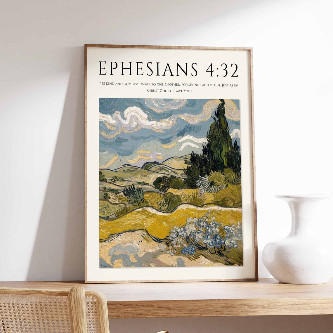 Bible Verse Poster, Bible Art, Monet Poster, Christian Gift, Christian ...