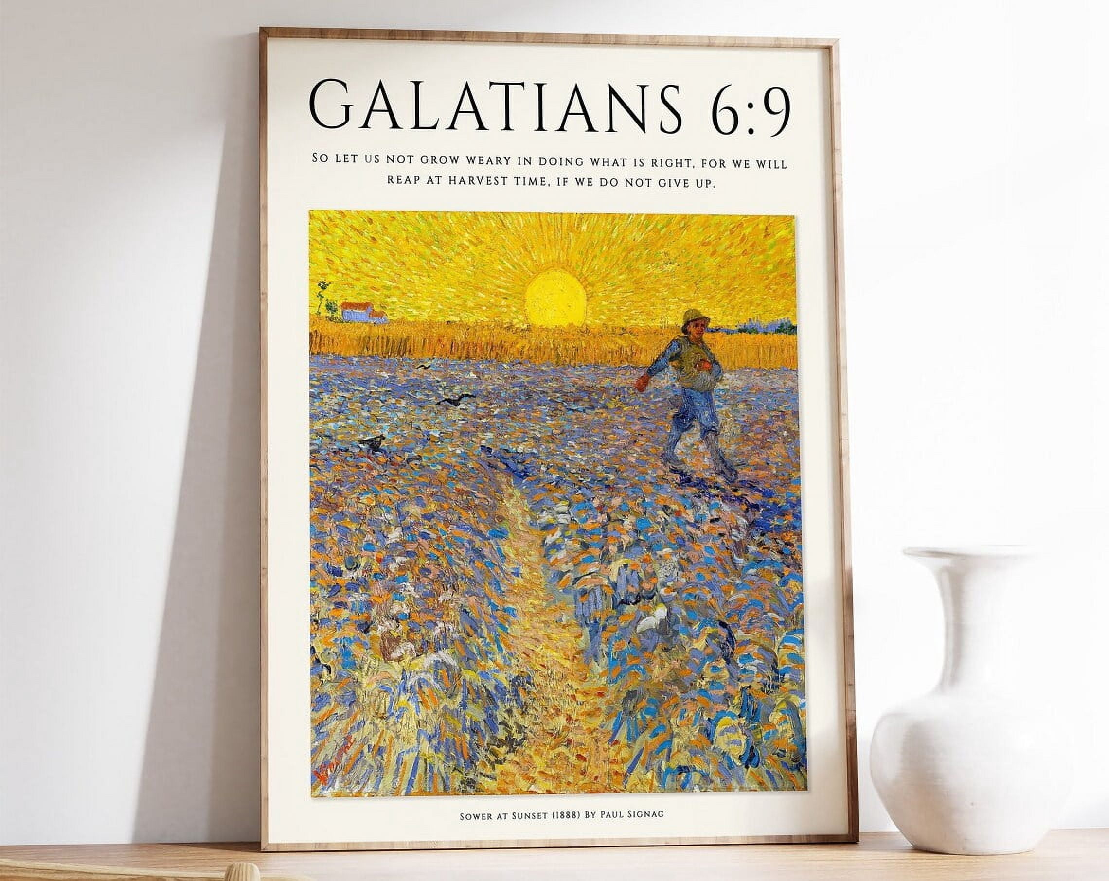 Bible Verse Poster, Bible Art, Sower At Sunset, Van Gogh Art, Christian ...