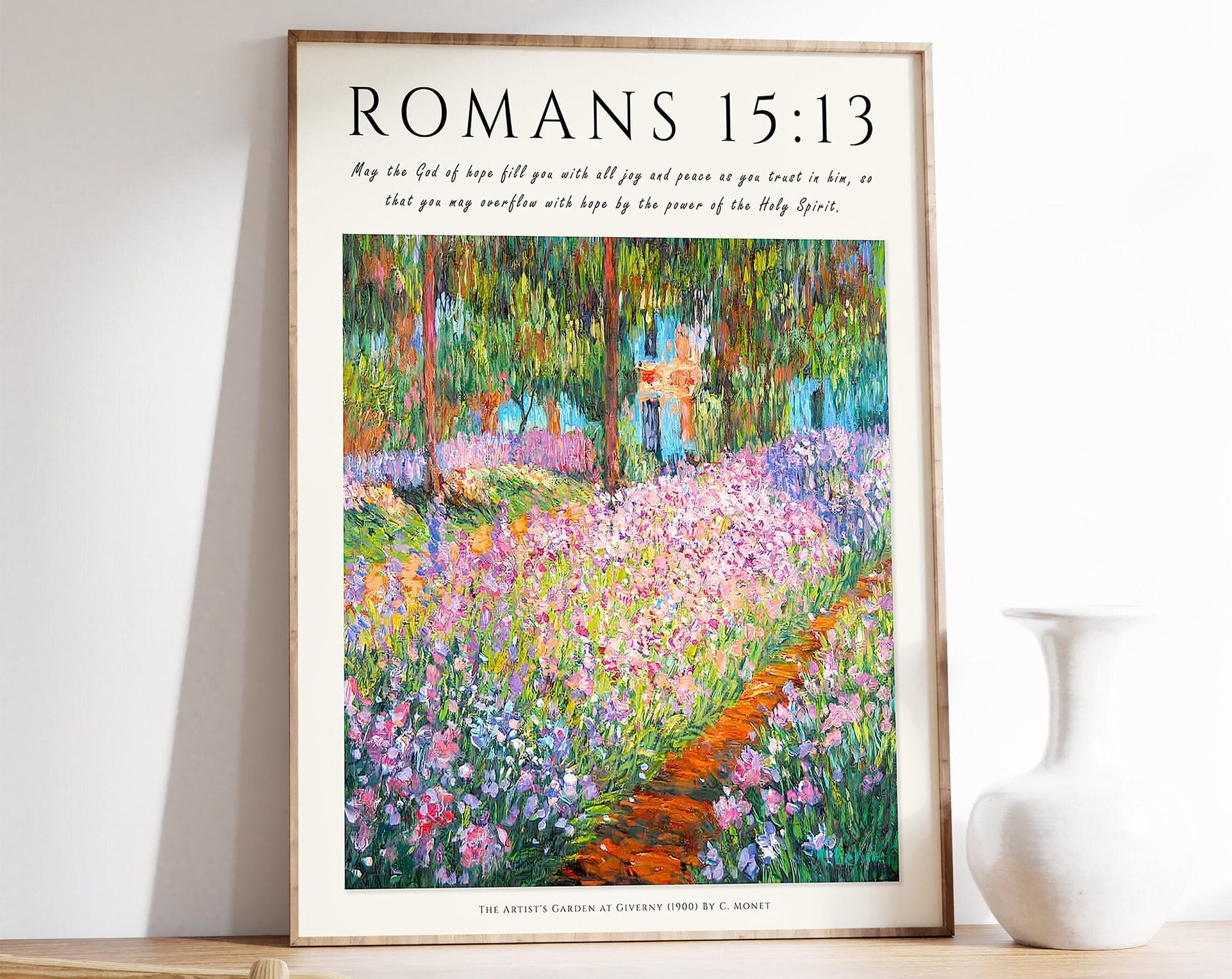 Bible Verse Poster Bible Art The Artist 39 s Garden Giverny Monet Art ...