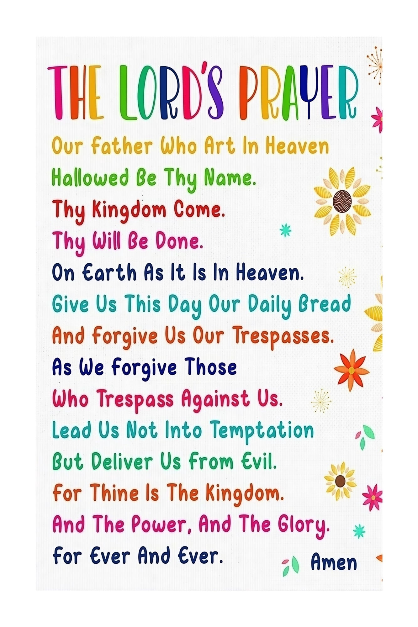 Bible Verse Posters for Kids Christian Wall Art Prayer Posters for ...