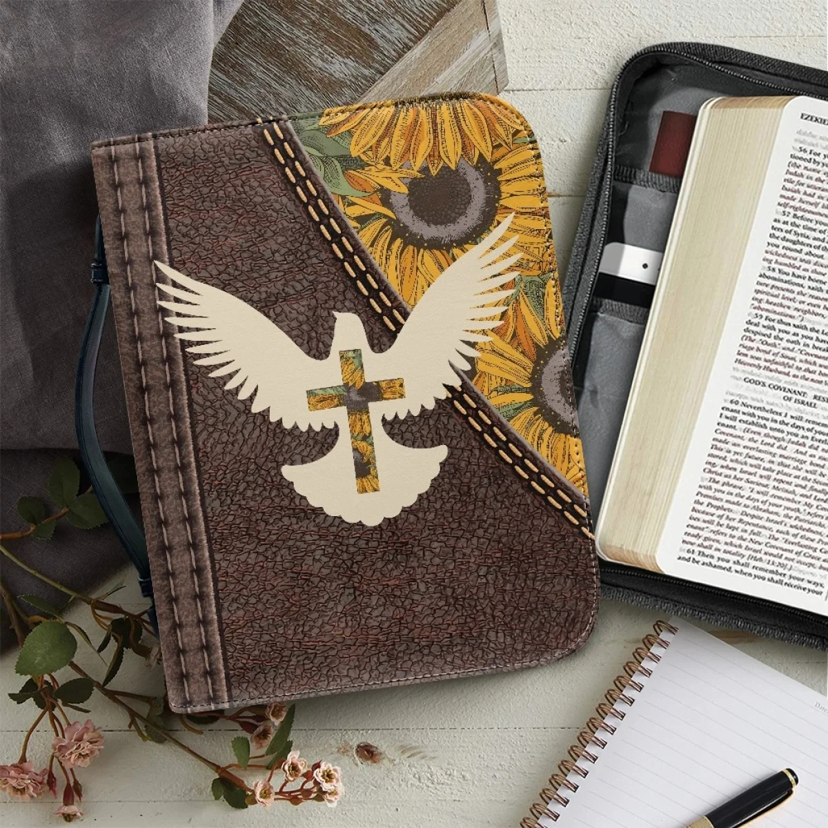 Bible Verse Print Christian Bags Women's Cross Holy Bible Bag Study ...