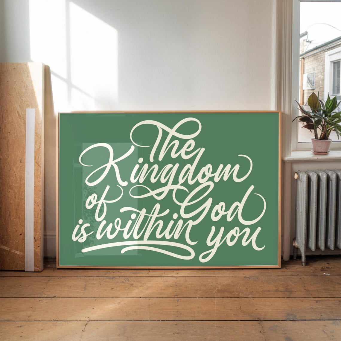 Bible Verse Print Jesus Typography Poster Trendy Christian Wall Art ...