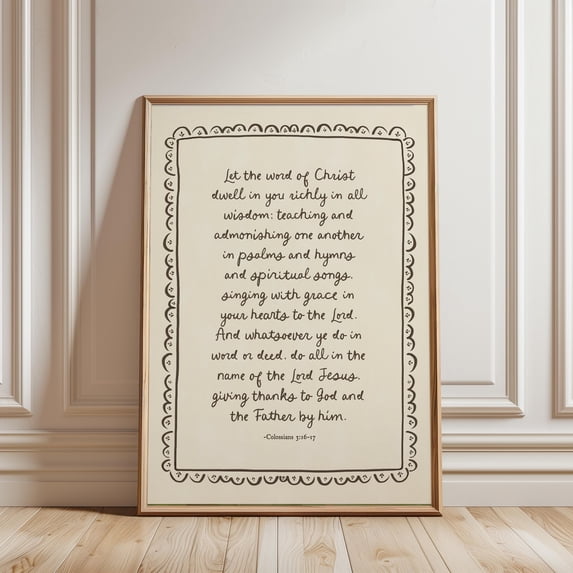 Bible Verse Print Vintage Christian Wall Art Print Scripture Art ...