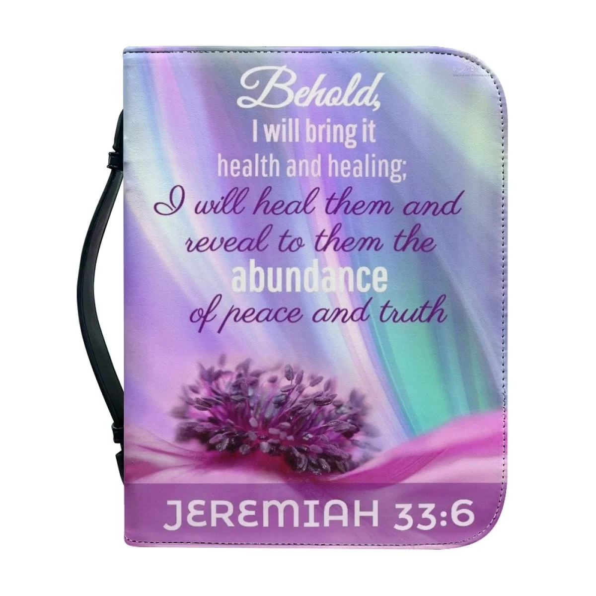 Bible Verse Print Woman PU Leather Bible Cover Case Exquisite Study ...