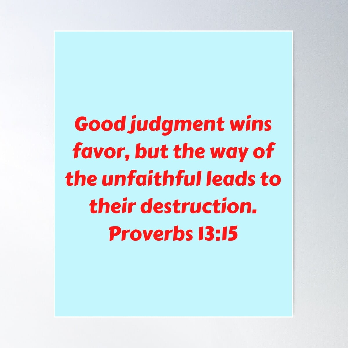 Bible Verse Proverbs 13:15 Poster Wall Art, Modern Wall Decor For Living Room Bedroom, 24x36 ...