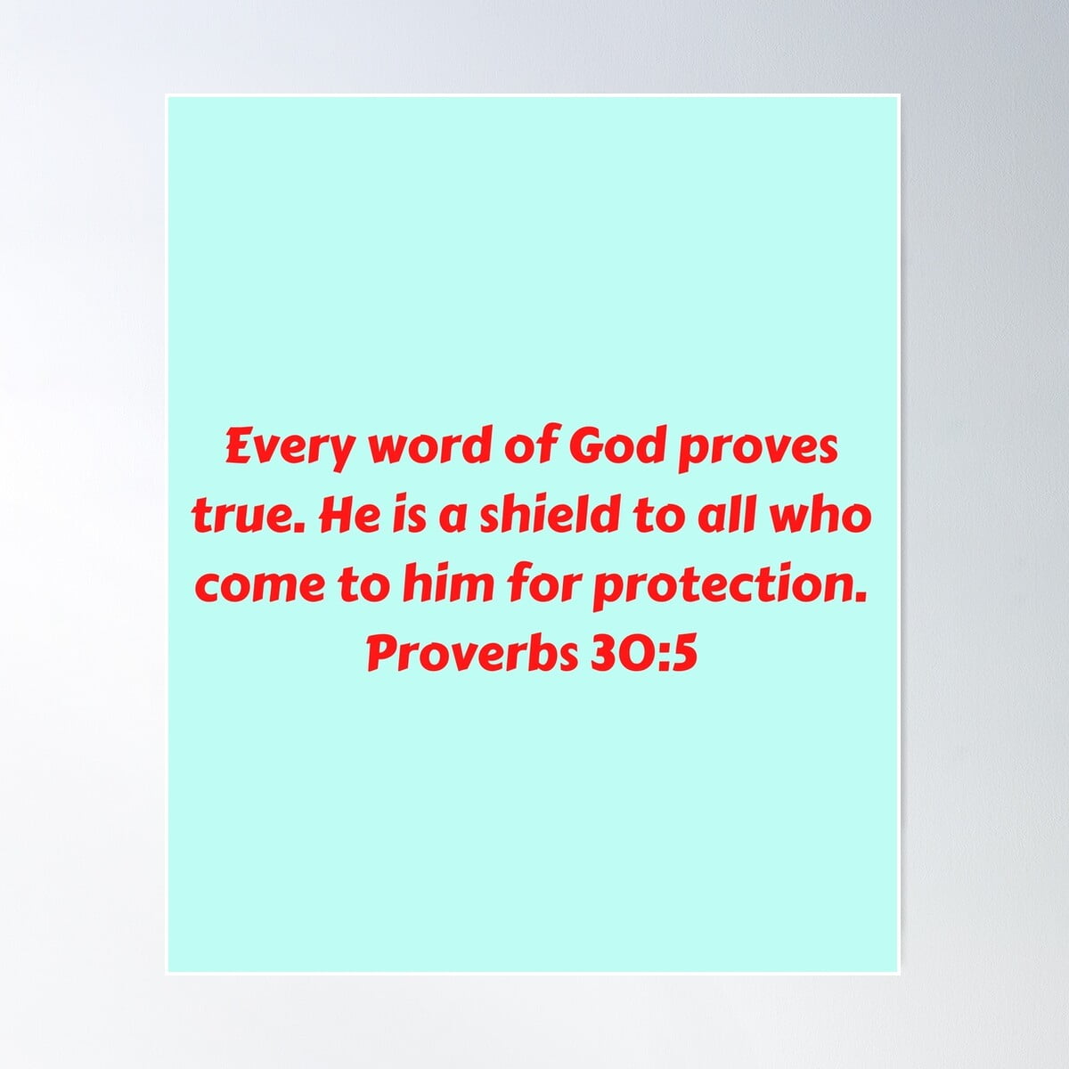 Bible Verse Proverbs 30:5 Poster Wall Art, Modern Wall Decor For Living ...