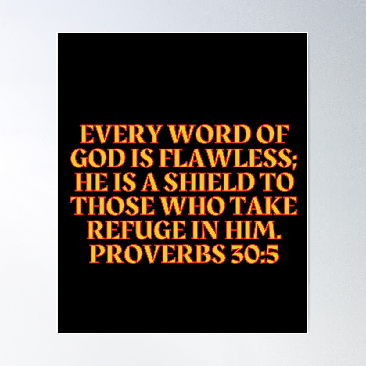 Bible Verse Proverbs 30:5 Poster Wall Art, Modern Wall Decor For Living ...