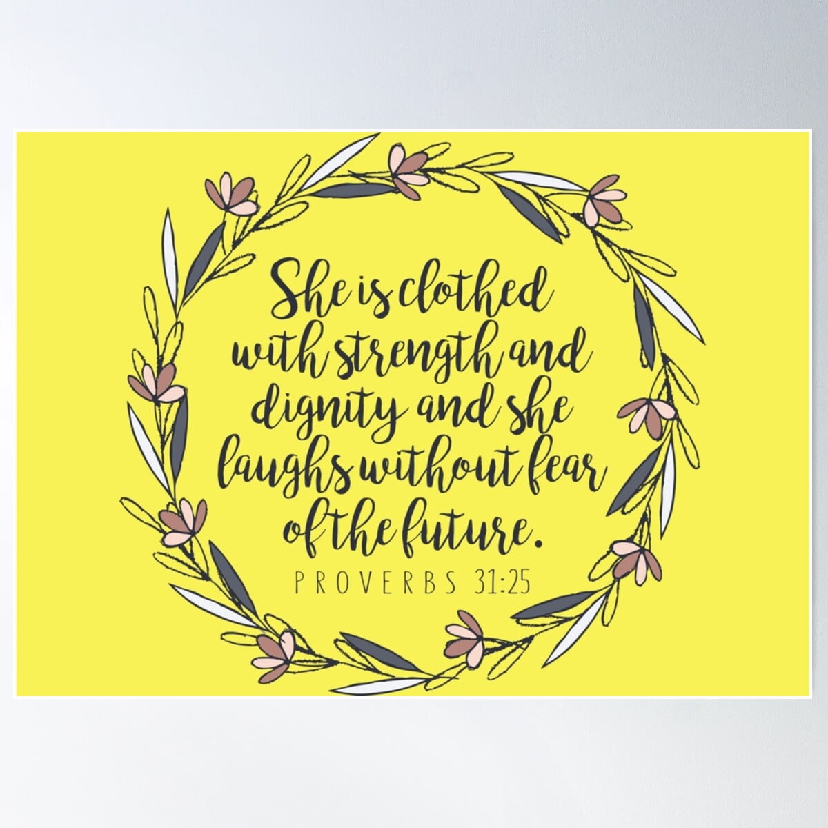 Bible Verse - Proverbs 3125 Poster Wall Art, Modern Wall Decor For ...