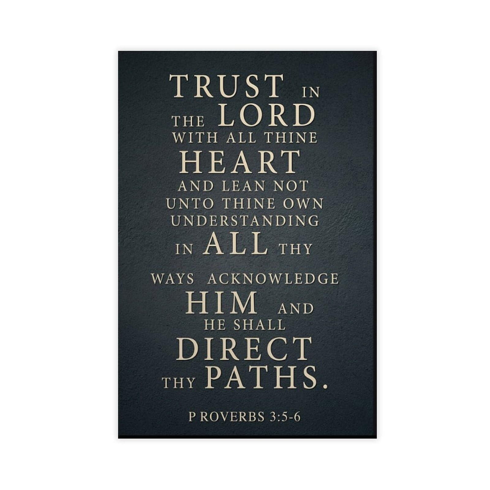 Bible Verse Proverbs 35-6 Canvas Bedroom Decor Landscape Office Room ...