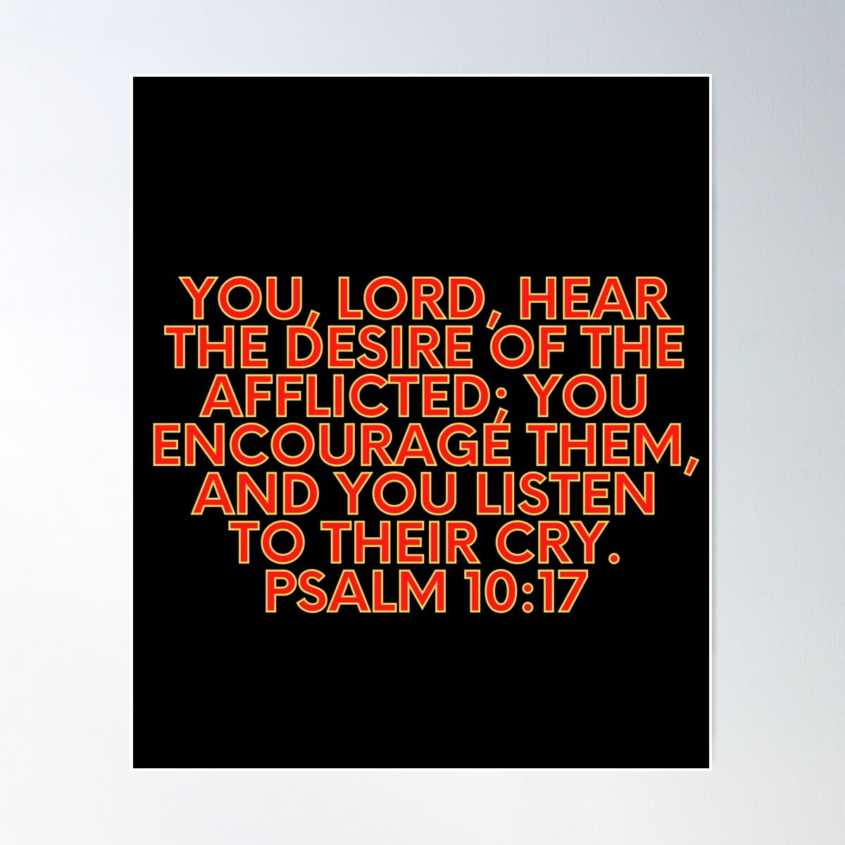 Bible Verse Psalm 10:17 Poster Wall Art, Modern Wall Decor For Living ...