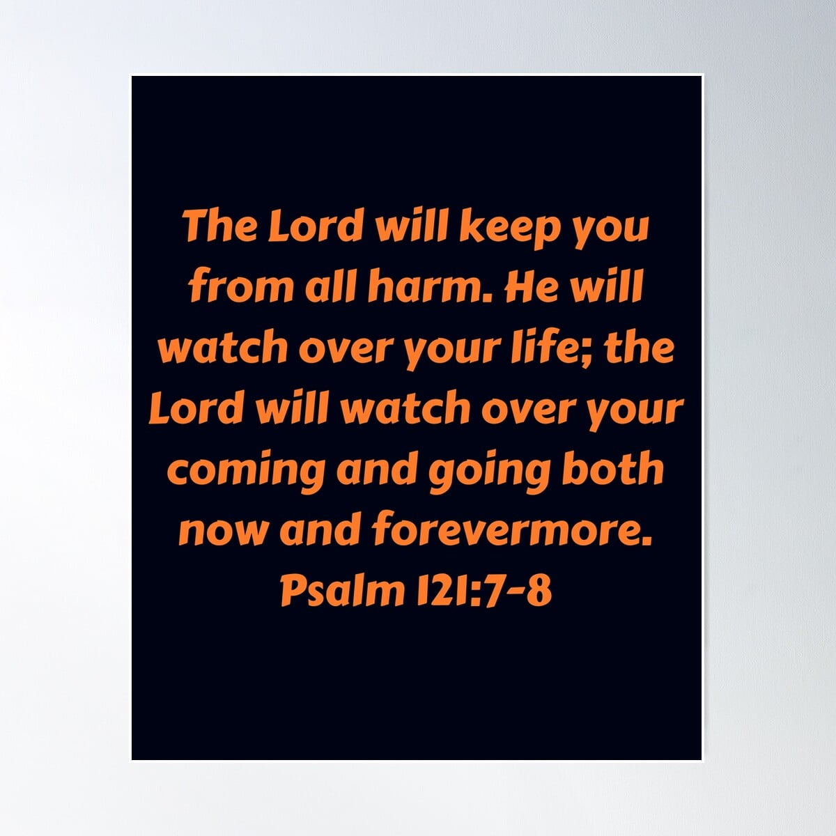 Bible Verse Psalm 121:7-8 Poster Wall Art, Modern Wall Decor For Living ...