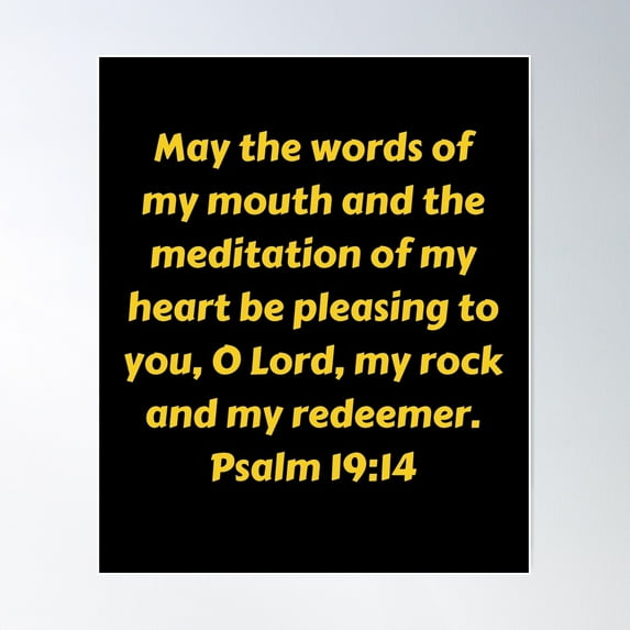 Bible Verse Psalm 19:14 Poster Wall Art, Modern Wall Decor For Living ...