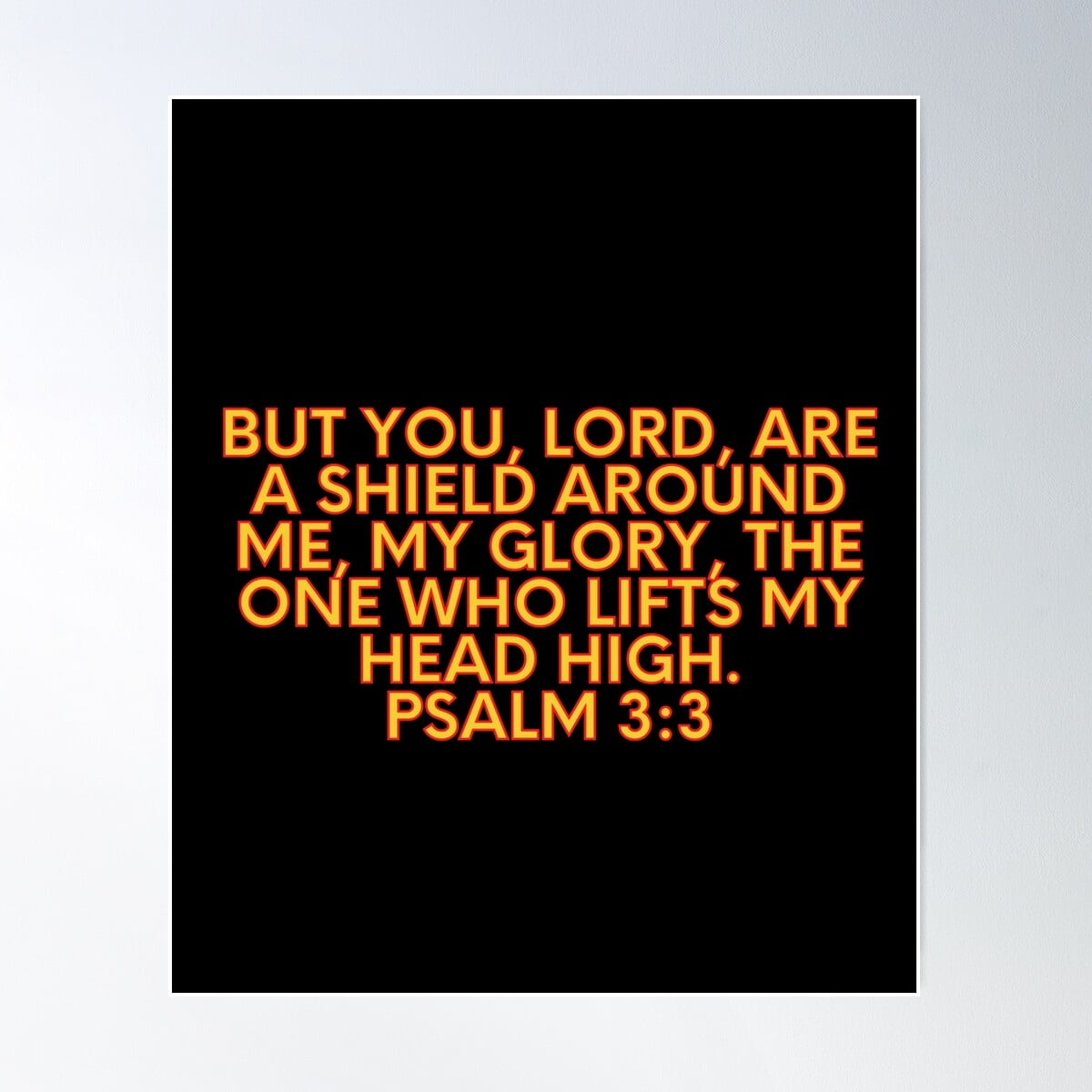 Bible Verse Psalm 3:3 Poster Wall Art, Modern Wall Decor For Living ...