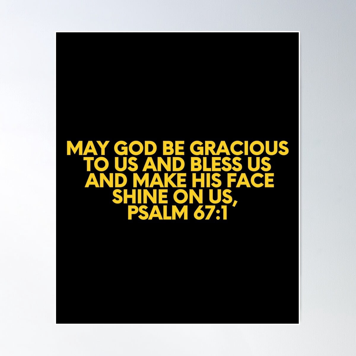 Bible Verse Psalm 67:1 Poster Wall Art, Modern Wall Decor For Living ...