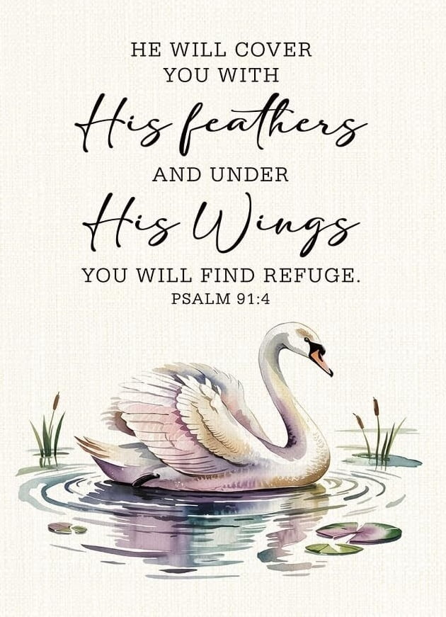 Bible Verse Psalm 91:4 He Will Cover You With His Feathers ...