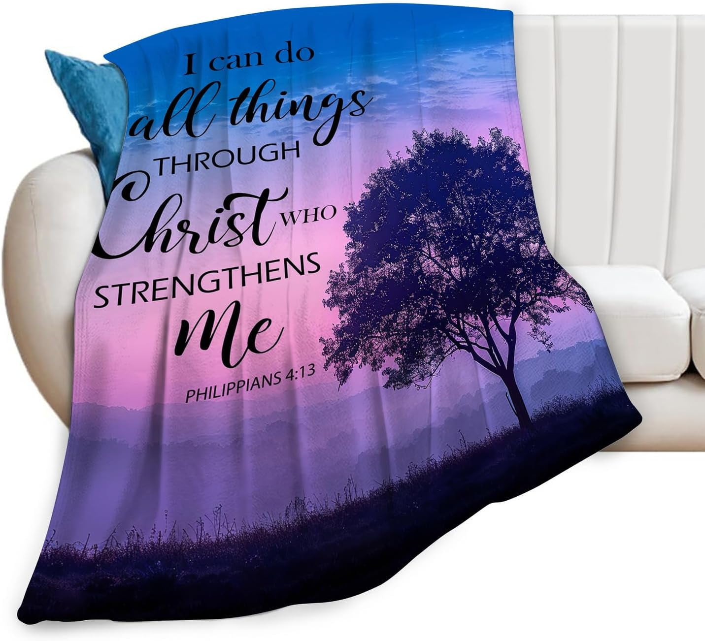 Bible Verse Religious Throw Blanket Christian Gifts for Women Girls ...