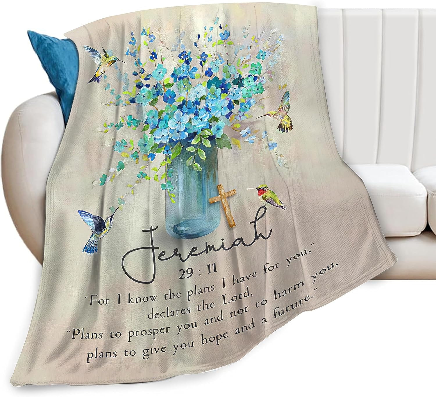 Bible Verse Religious Throw Blanket Christian Gifts for Women Girls ...