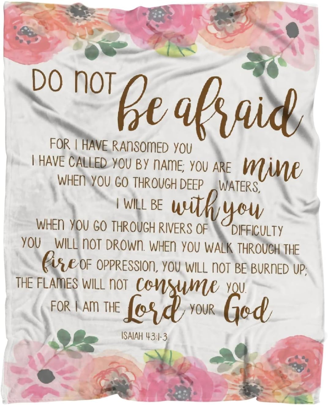 Bible Verse Scripture Encouragement and Prayer Flannel Blanket Decor ...